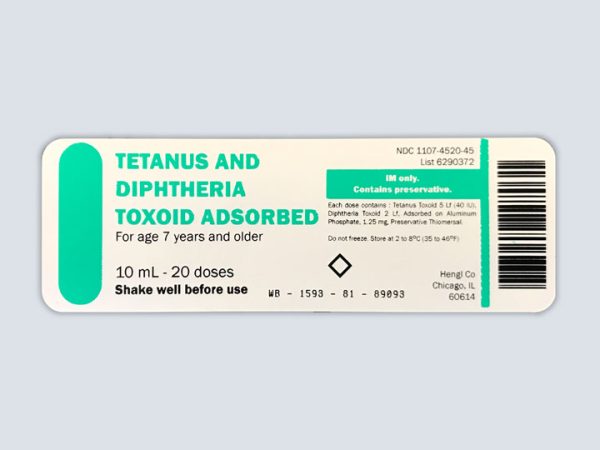 Drug Vial Label - Tetanus - A-1 Medical Integration